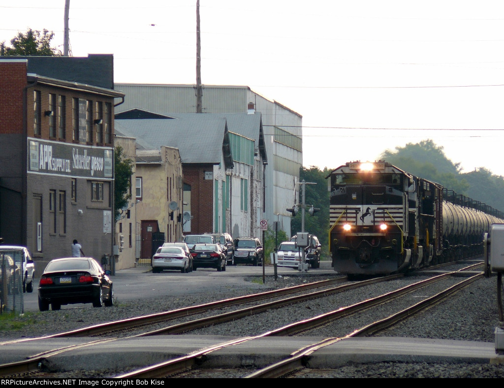 Empty oil train westbound at 7:28 a.m.
